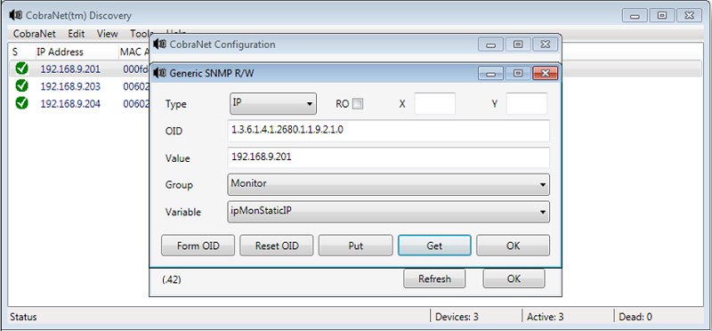 HARMAN Setting CobraNet IP Addresses